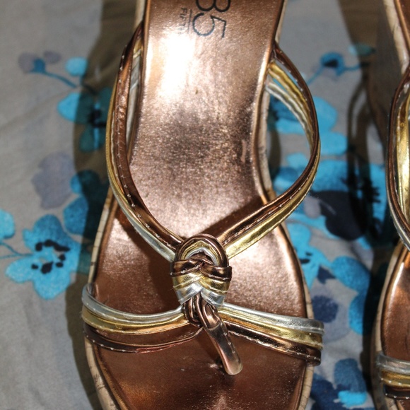 385 | Shoes | 385 Tricolor Wedge Sandals | Poshmark
